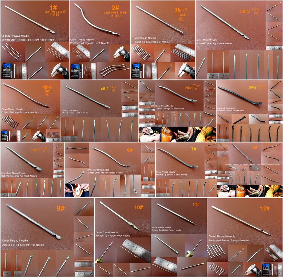 1pc 6# Leather Craft Shoemaker Cobbler Sewing Stitching Arc Hook Needle ...