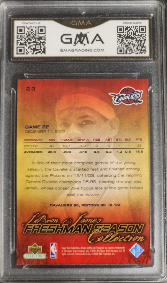 2003-04 Upper Deck Freshman Season Collection Lebron James Rookie RC ...