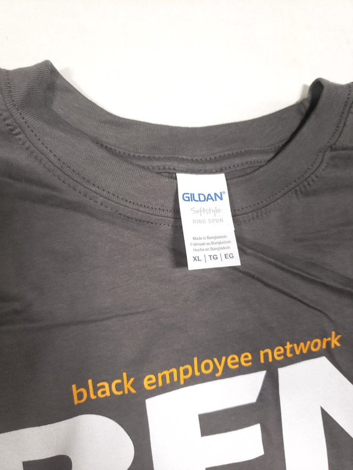 Gildan Amazon Logistics BEN Black Employee Network Gray Shirt Size XL ...