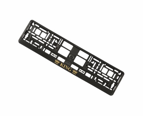 European License Number Plate Frame Holder Surround KING with crowns ...