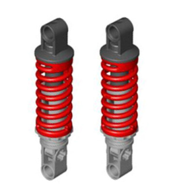 2 Lego Shock Absorbers EXTRA HARD spring (technic,car,truck,suspention ...