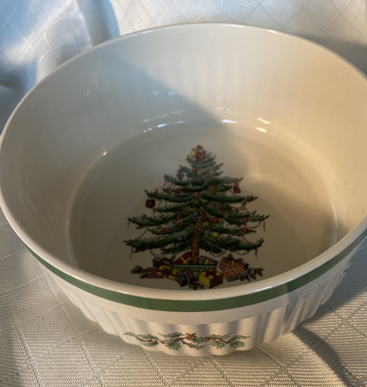 Spode Christmas Tree * 7" SOUFFLE DISH * England, Oven To Table, MINT ...