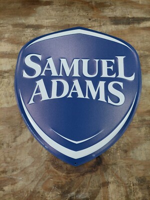 Samuel Adams Beer Shield Badge Metal Tin Tacker Bar Beer Sign 2024 ...