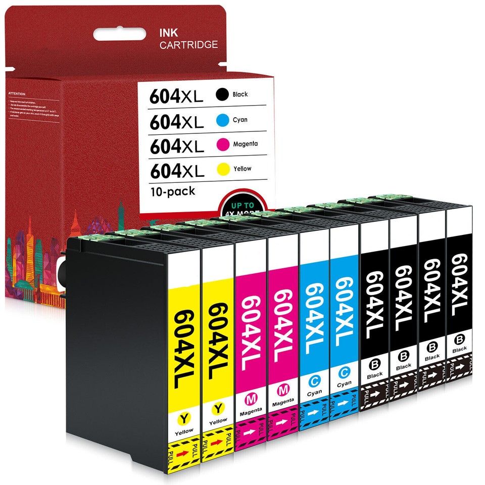 10 Ink Cartridges For Epson 604XL XP-2200 XP-3200 XP-4200 XP-2205 XP ...