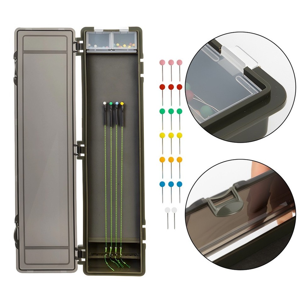 Waterproof Carp Rig Box Tackle Box Detachable Divider 20 Pin ...