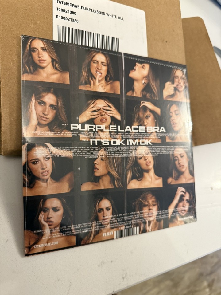 Tate McRae Purple lace bra / It's ok I'm ok UO Exclusive 7” Vinyl ...