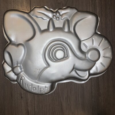 1981 WILTON RUDOLPH THE RED NOSED REINDEER CAKE PAN 502-3347 CHRISTMAS ...