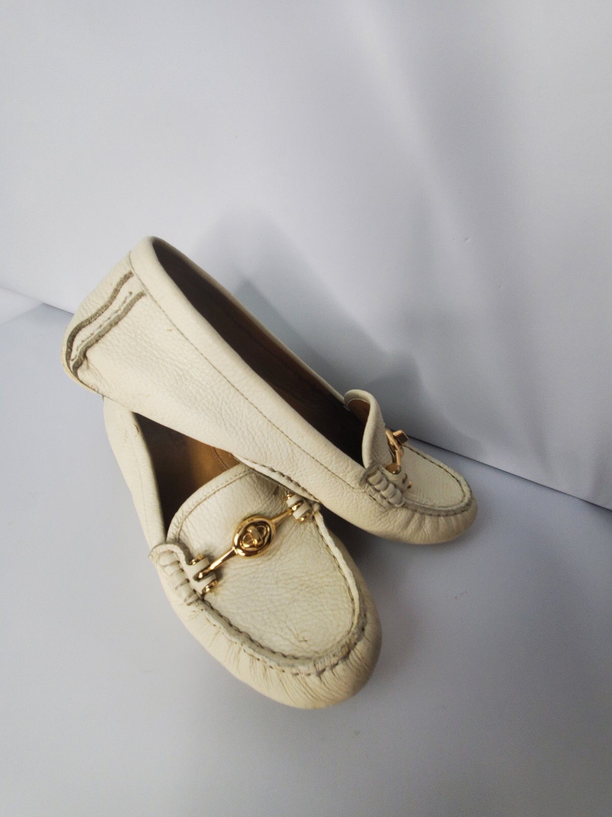 Coach Arlene Turnlock Women Size 6B Ivory Leather Dr… - Gem