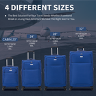 4 Wheel Suitcase Large XL Medium Cabin Expandable Lightweight Soft ...