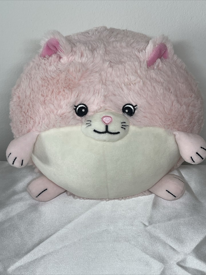2019 Squishable Pink Kitty Cat Plush Pillow 9”x7” Soft Kawaii Stuffed ...