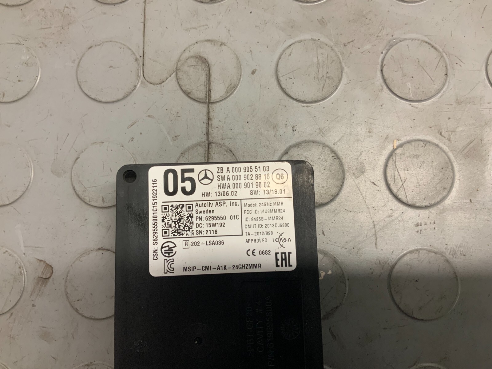 MERCEDES BENZ A-CLASS W176 GLA X156 CLA C117 RADAR SENSOR A0009055103 ...