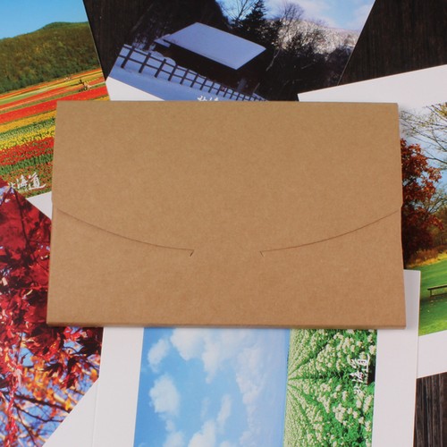 10.5x16+0.5cm Kraft Paper Postal Card Postcard Photo Packaging Box ...