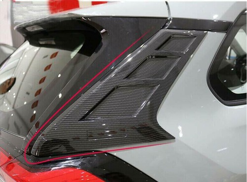 ABS Carbon Fiber Rear Window Side Spoiler Cover Trim For 2019-2020 ...