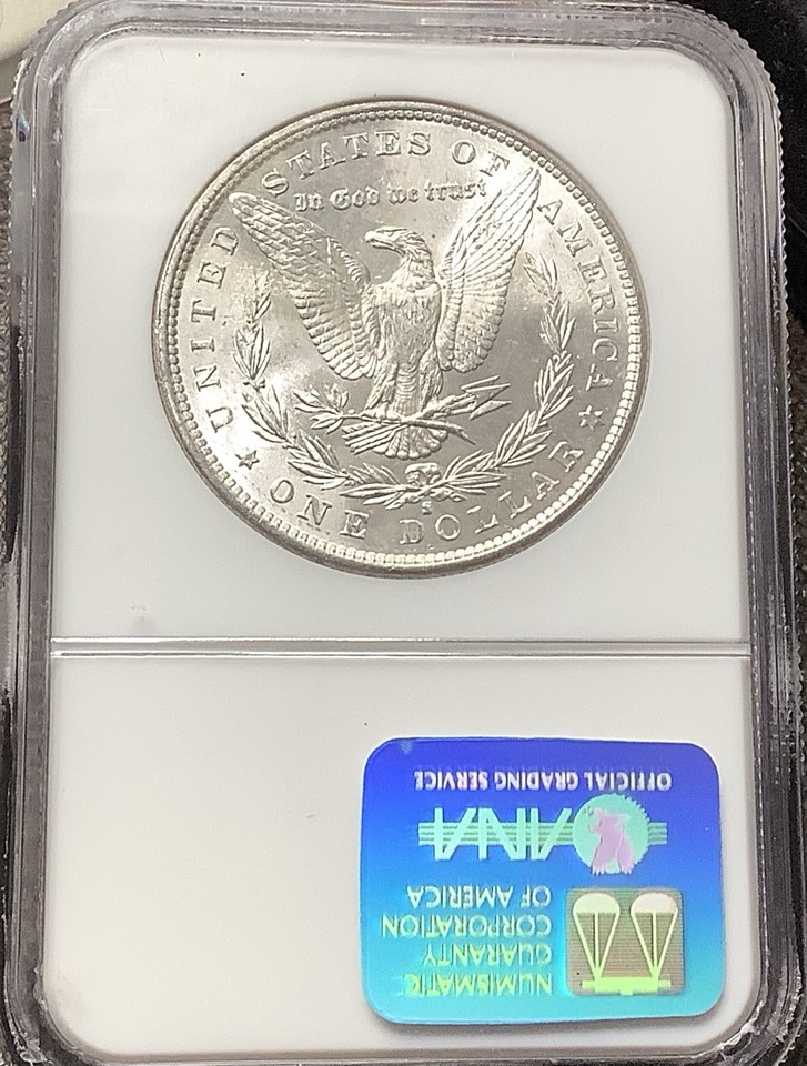 1881-S Morgan Silver Dollar Snow White Gem - NGC MS65 OH Edge of Holder ...