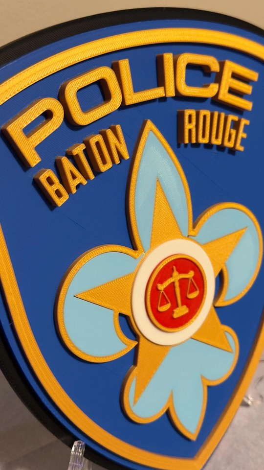 Baton Rouge Police Department Logo 3D Embossed Display Plaque First ...