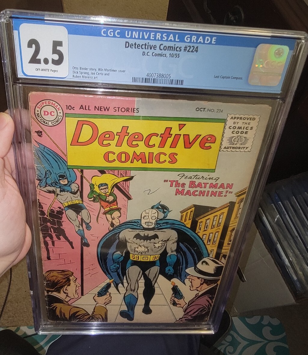 Detective Comics #224 CGC 2.5 * 1st Batman Machine Robot App *Golden ...