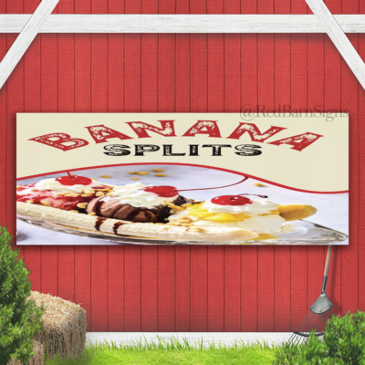 Banana Splits | Retail Window Display Sign | Banner Sign | eBay