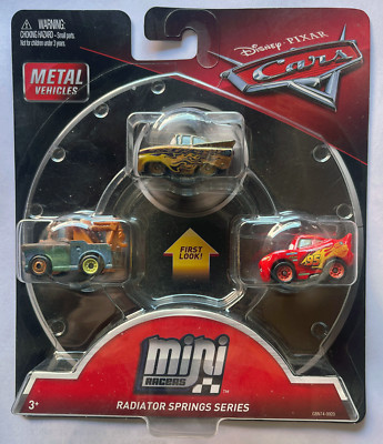 Disney Pixar Cars MINI RACER 3 PACK GOLD RAMONE LIGHTNING MATER Save 8% ...