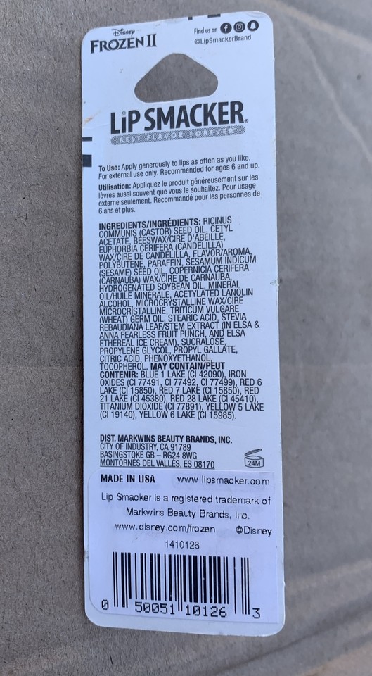 Disney Frozen II Lip Smacker Chapstick ~ Magical Vanilla Snow Flavor ...