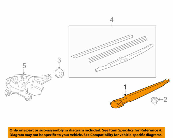85241-60140 Toyota Arm, rear wiper 8524160140, New Genuine OEM Part | eBay