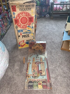 Vintage Marx Three Keys to Treasure Prizes Pinball Machine Bagatelle ...