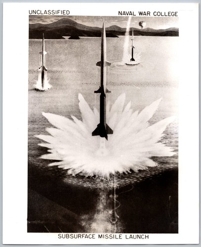 Photo b&w 8x10 Subsurface Missile US Naval War College | eBay