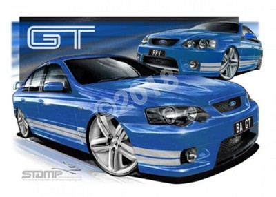 FPV BA GT BA GT SHOCKWAVE WHITE STRIPES A2 FRAMED PRINT (FV005F) | eBay
