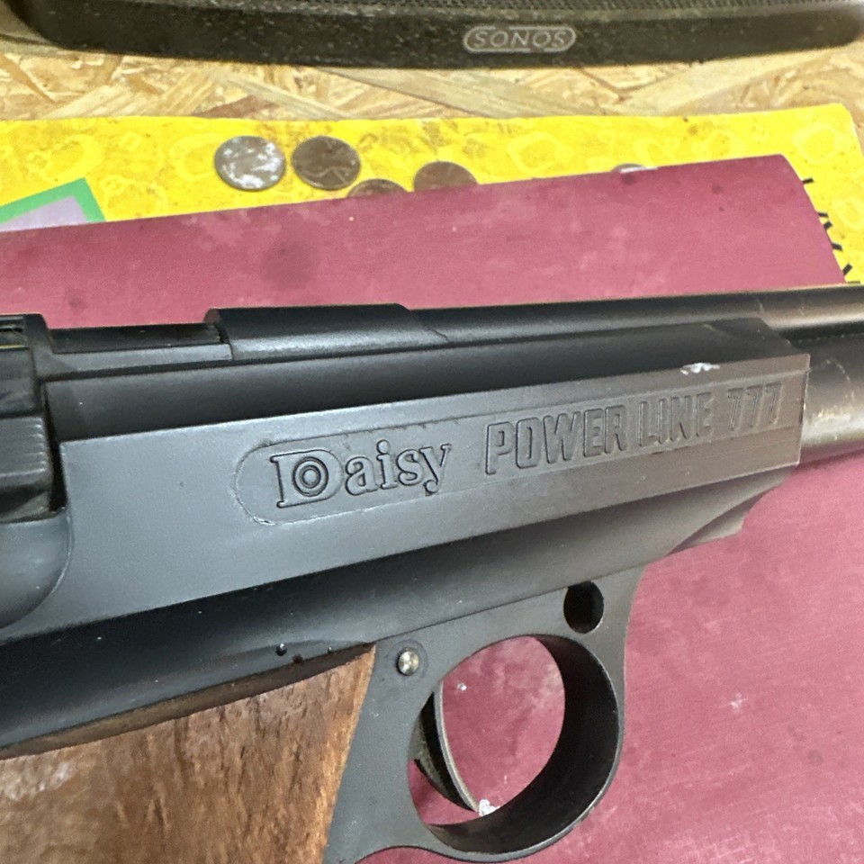 VINTAGE DAISY POWERLINE 777 SINGLE PUMP AIR PELLET PISTOL GUN | eBay
