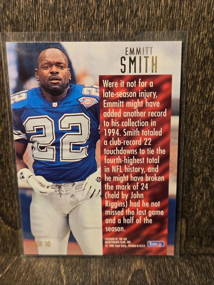 1995 Fleer Ultra Emmit Smith TD King Gold Medallion SP #8 Cowboys ...