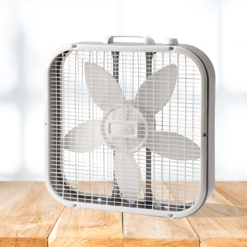 Lasko 20" Classic Box Fan with Weather-Resistant Motor, 3 Speeds, 22.5 ...
