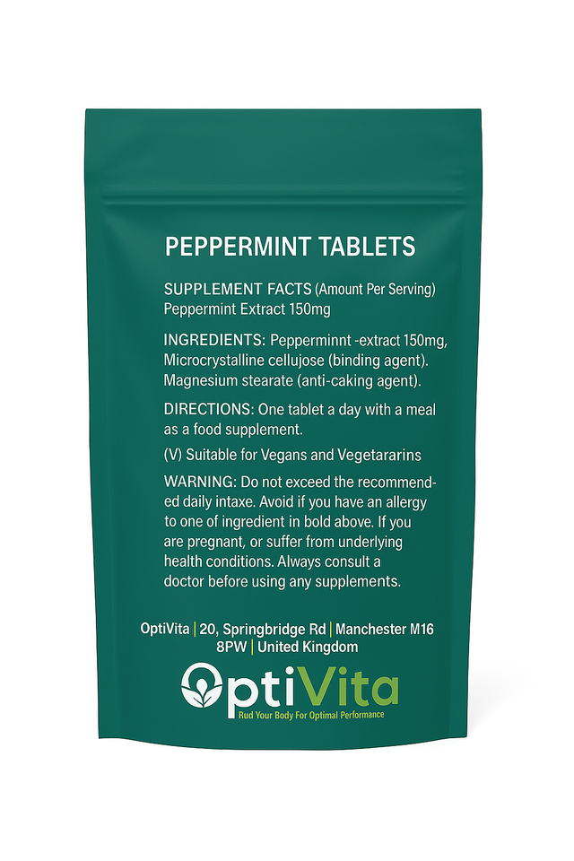 STRONG Peppermint Extract Tablets, Bowel Stomach Bloating Digestion IBS ...