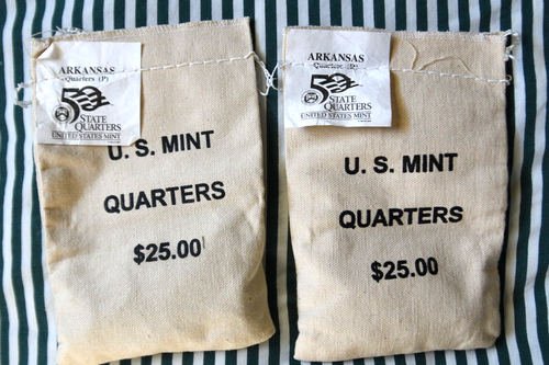 Sealed US Mint $25 Bags of 2004's State Quarters "Arkansas" P&D | eBay