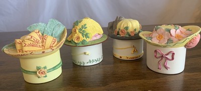 Willow Hall Trinket Box Victorian Hat Lot Of 4 by Jane Asher | eBay