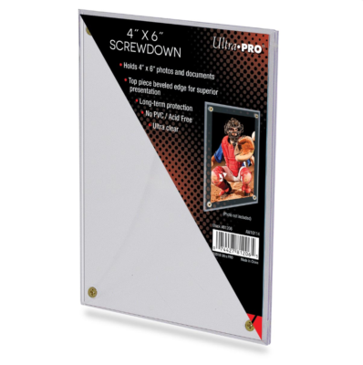 Photo Sleeves 4x6 Ultra Pro 4x6 Screwdown Card Holder - Display Case ...