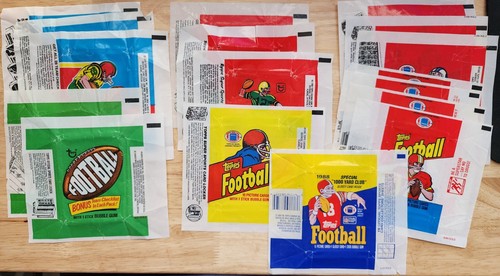 RARE Lot of 17 Vintage Topps Football Empty Pack Wrappers 1974 1979 ...