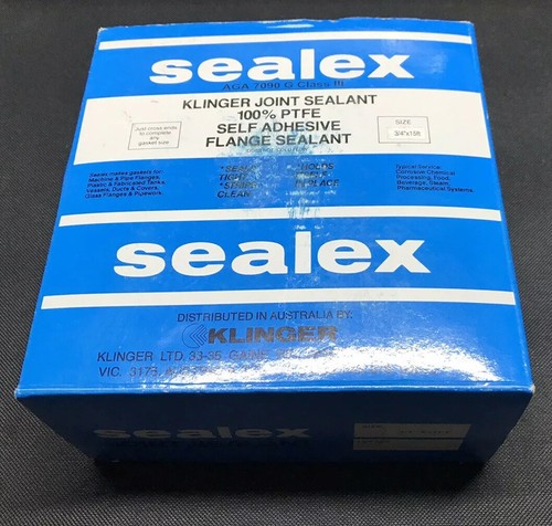 Klinger Sealex 100% PTFE Flange Joint Sealant Tape 3/4" x 15ft (19mm x ...