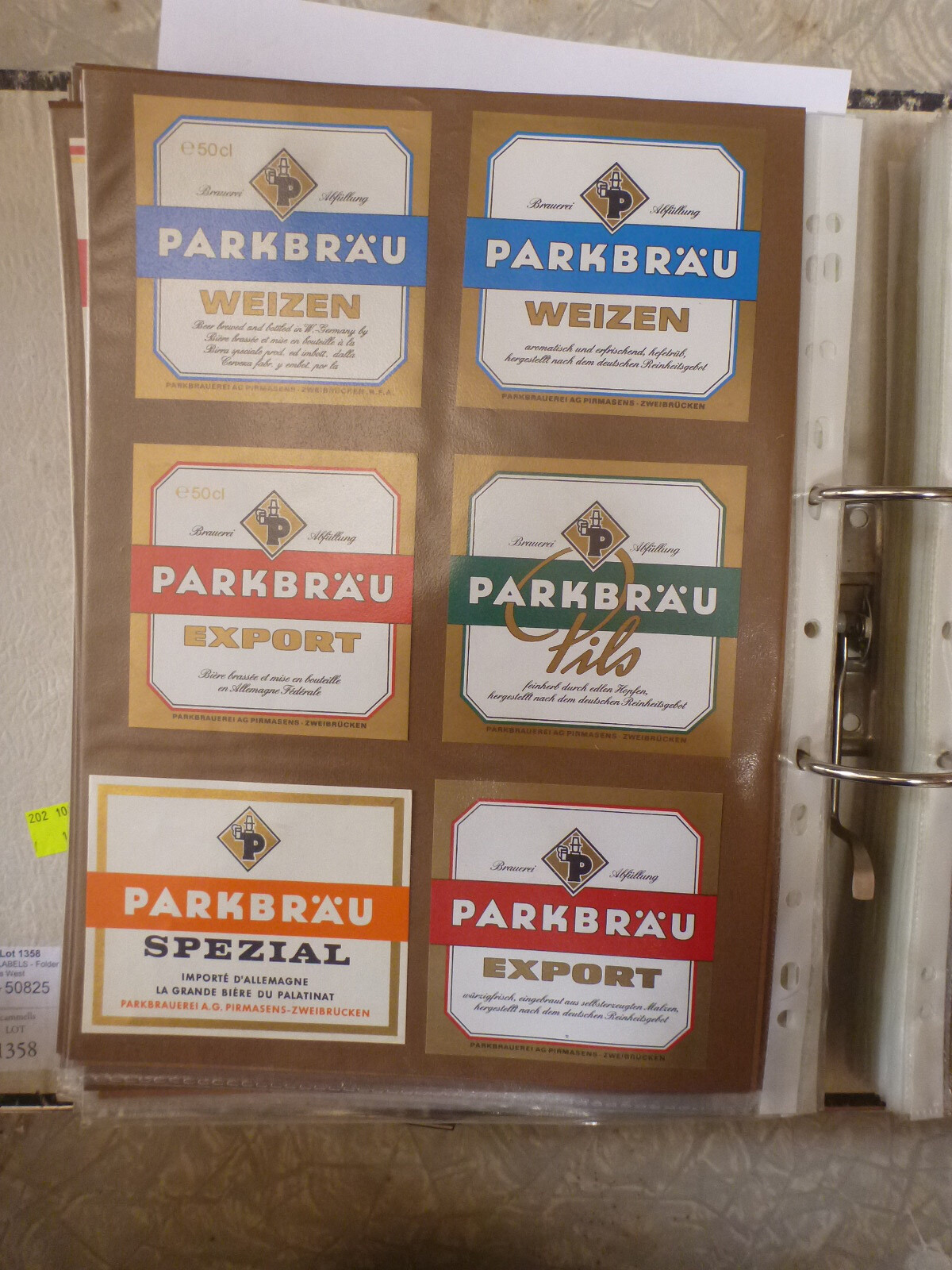 ORIGINAL PARKBRAU 6 DIFFERENT WEST GERMAN BEER LABELS 3 | eBay
