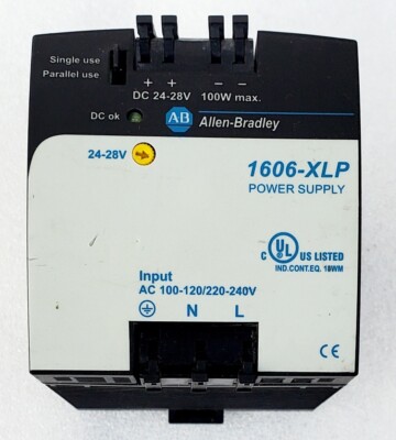ALLEN-BRADLEY 1606-XLP100E/A POWER SUPPLY 120/240VAC 24VDC 100W | eBay
