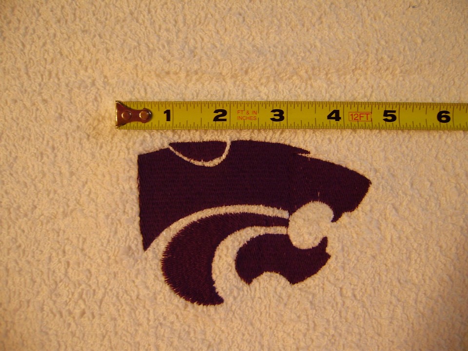 Free personalizing custom made new Machine Embroidered KSU Powercat ...