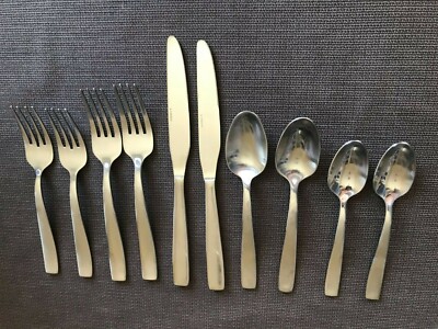10 pcs. Oneida EVERDINE Stainless flatware--2 place settings--VGUC--Satin-- | eBay