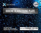Black Thermostatic Douche Fixing Bracket Back Plate - Wall Mounted ...