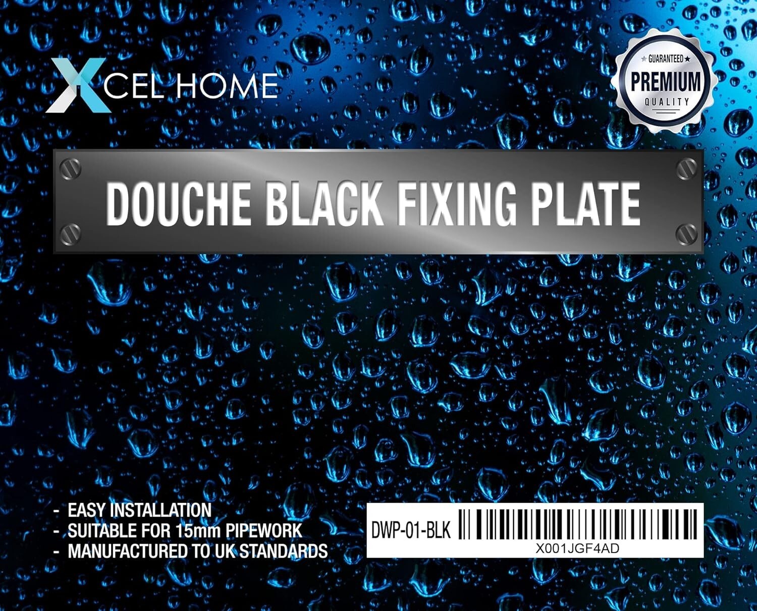 Black Thermostatic Douche Fixing Bracket Back Plate - Wall Mounted ...