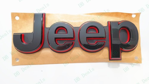 Gloss Black Red Rear liftgate Jeep Emblems Fit 2021+ Jeep Grand ...