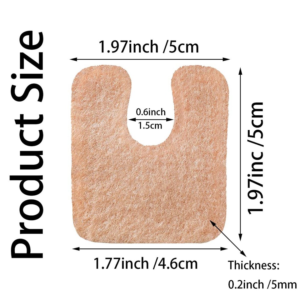 30 Pieces U Shaped Felt Callus Pads Metatarsal Pads Forefoot Foot Pads ...