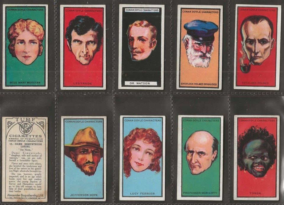 BOGUSLAVSKY-FULL SET- CONAN DOYLE CHARACTERS (BLACK BK 25 CARDS ...