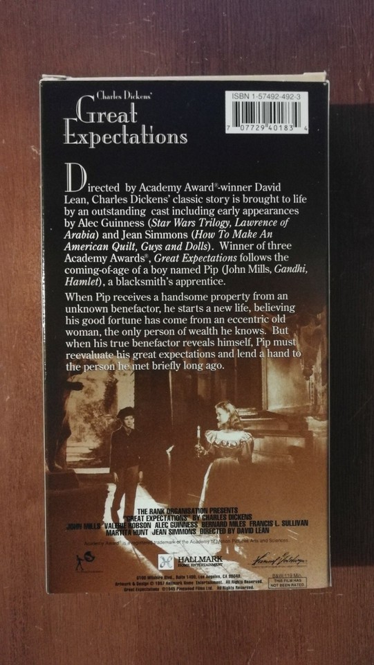GREAT EXPECTATIONS (VHS ) CHARLES DICKEN'S | eBay