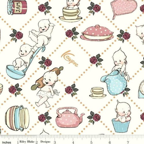 Riley Blake SEW KEWPIE - Kitchen, Baking, Cupcakes, Tea, Half Yard ...