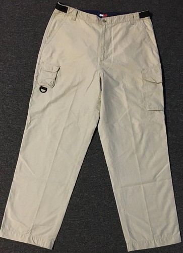 Vtg 90s Tommy Hilfiger Faded Tech Cargo Ripstop Pants 37 Baggy Skate ...