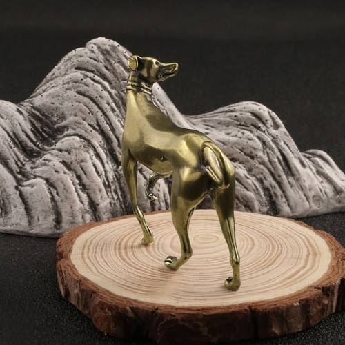 Tabletop Figurine Brass Dog Animal Statue Small Sculpture Home Decor ...