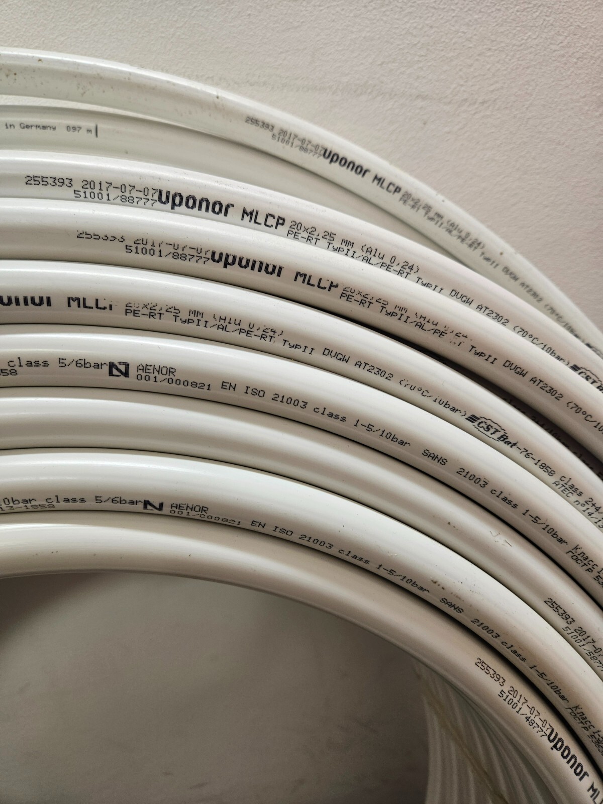 Uponor MLCP 20 x 2.25mm Pipe Coil White 255393 ≈150m | eBay UK